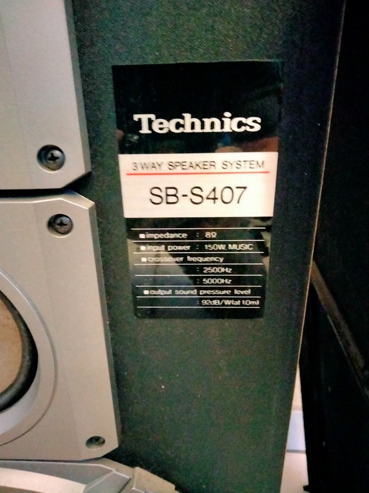 Vintage Pair Technics SB-S407 3 Way 150 Watts Hi-Fi Speakers Tan ...