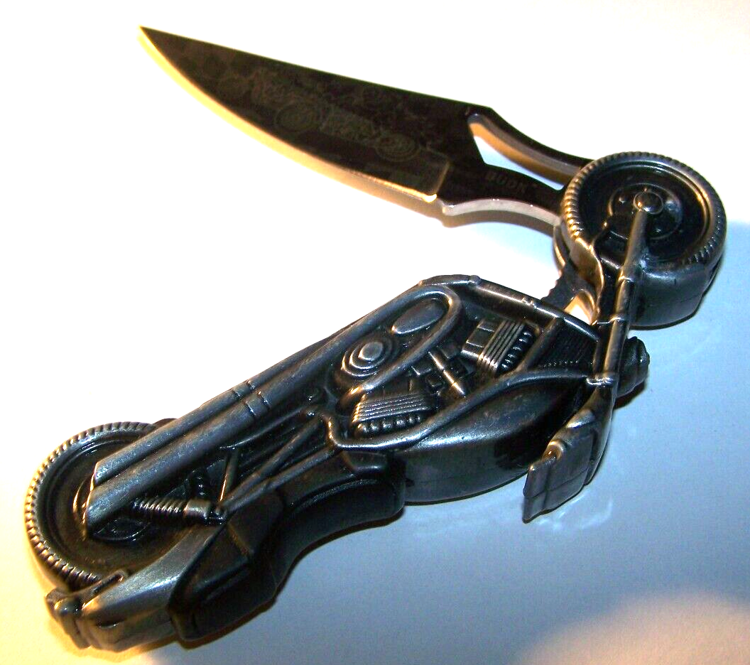 BUDK S/S BK1346 Motorcycle Lockback Pocket Knife | eBay