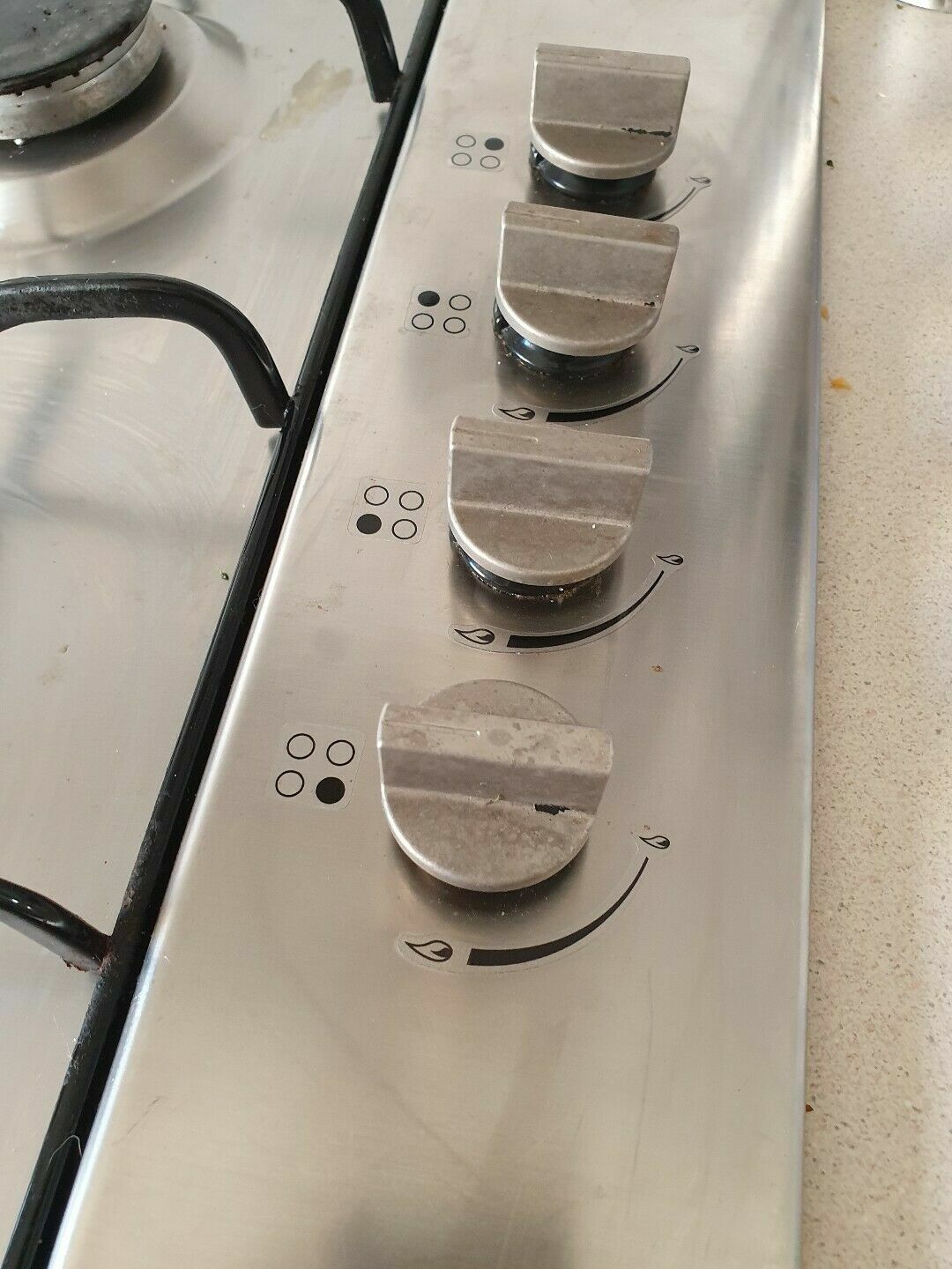 4 RING STOVE STICKERS HOB COOKER TOP DECALS MARKINGS + 6 GAS FLAMES ...