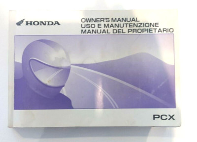 Genuine Honda PCX 2010 Various Languages: GB, IT, ES Owners Manual ...