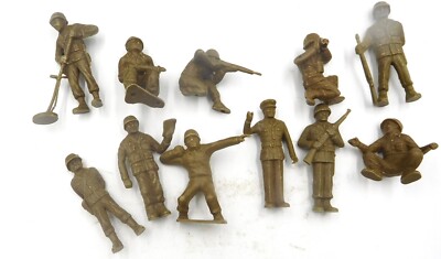 Marx 60mm U.S. Army Figures in Olive UK Issue Eleven Different Figures ...
