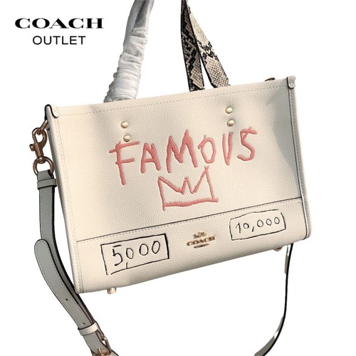 COACH Basquiat collaboration tote bag handbag Ivory C5660 Outlet NEW | eBay