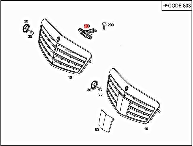 Mercedes-Benz 2128850136 Genuine OEM Grille Bracket for sale online | eBay