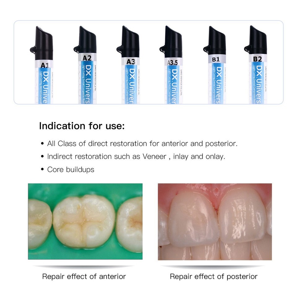Dentex Dental Universal /Flowable Medium Flow Light Cure Composite ...