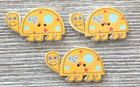 3 Yellow Turtle Sewing Buttons Crafting Wood 2 Hole 1 1/8" | eBay