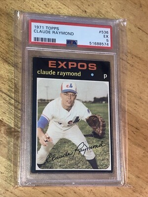 1971 Topps - #536 Claude Raymond Montrel Expos Vintage Baseball High ...