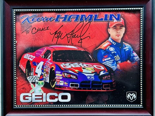 Kevin Hamlin #4 Geico NASCAR Framed 8 X 12 Autographed Picture | eBay