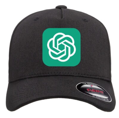 ChatGPT Logo Chat GPT OpenAI Hat Flexfit Baseball Cap Printed Emblem | eBay