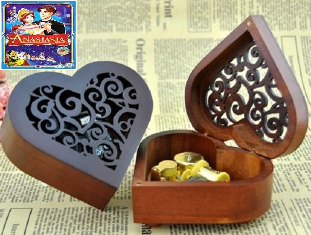 Heart Wood Wind Up Music Box ♫ Anastasia Theme Soundtrack ♫ | eBay