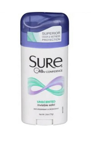 Sure Deodorant 2.6oz Invisible Solid Unscented 2 Pack | eBay