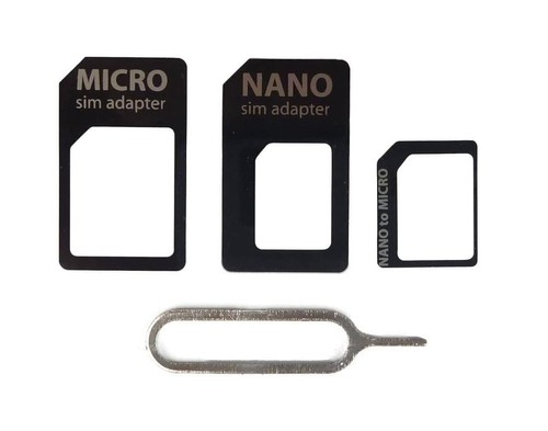 Nano SIM Card to MICRO Standard SIM Adapter converter SET Compatible ...