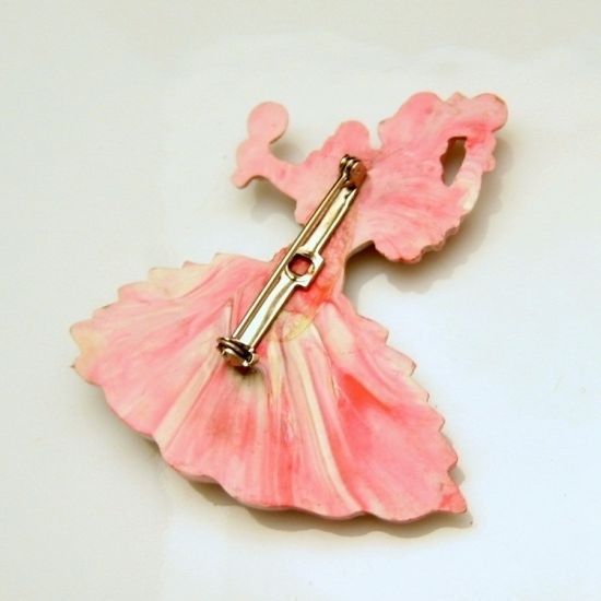 Vintage Figural Spanish Lady Dancer Brooch Pin Plastic End of Day | eBay