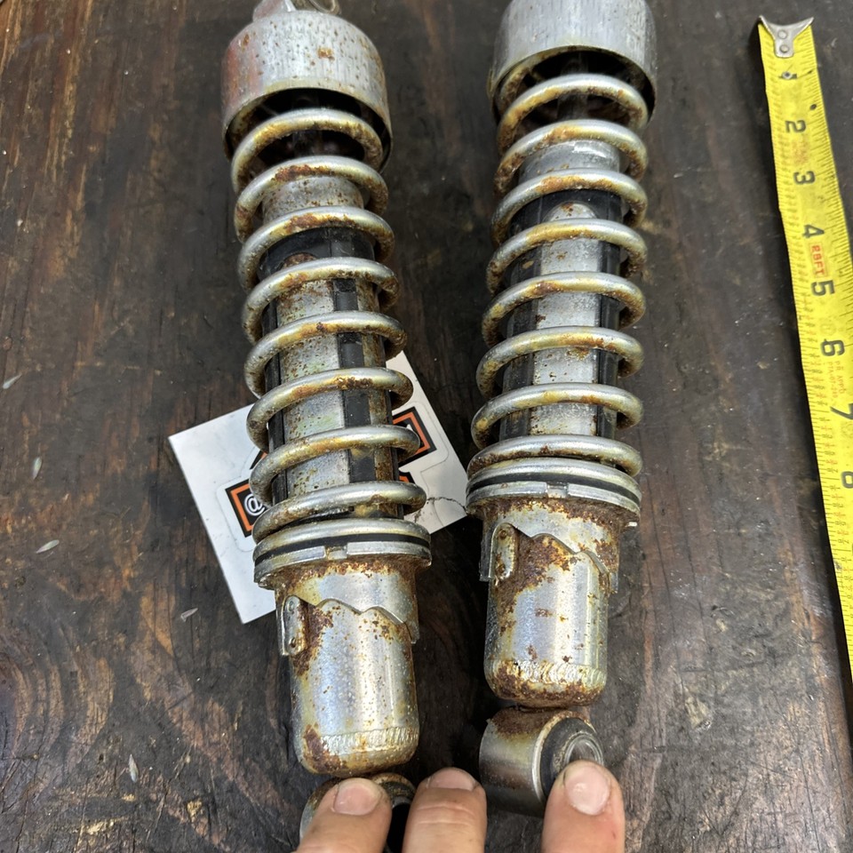 Harley 12” Rear Shocks Sportster Xl Oem Rat Bike Chopper Bobber (#287 ...