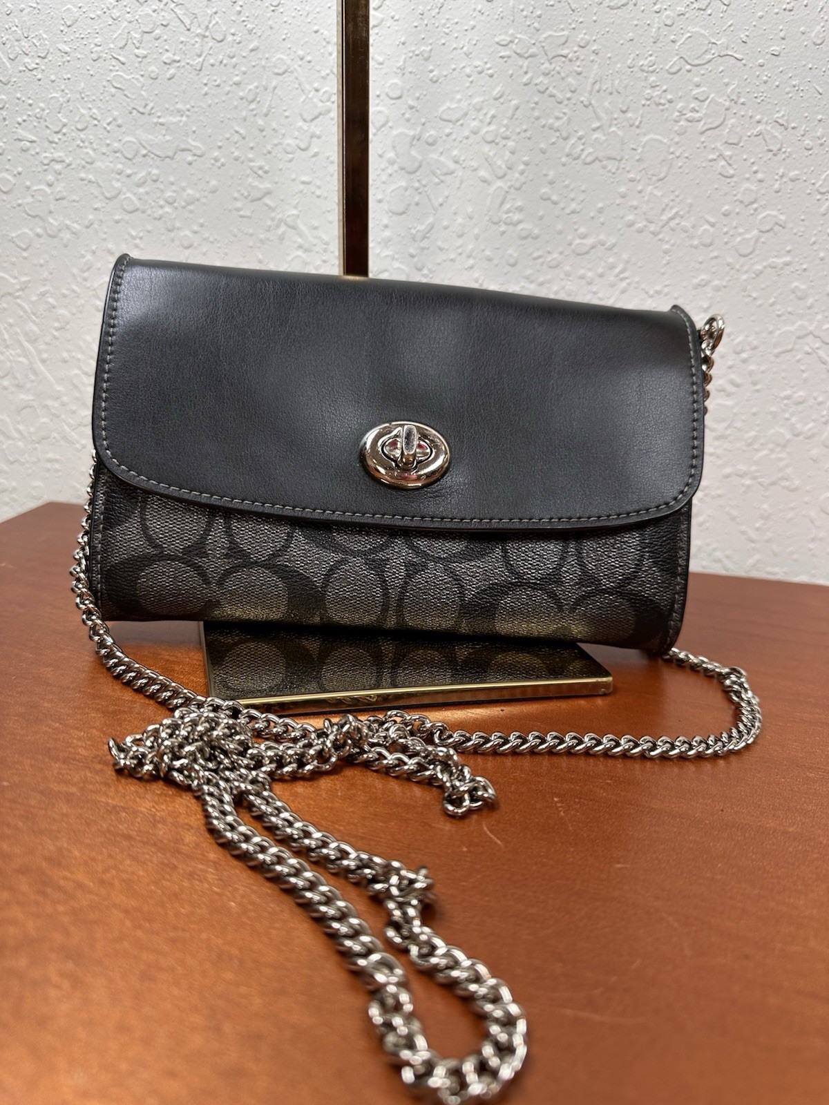 Coach Metallic Colorblock 40073 Canvas Signature Turn… - Gem