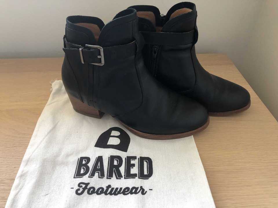 Bared Black Heeled Boots 37 | eBay Australia