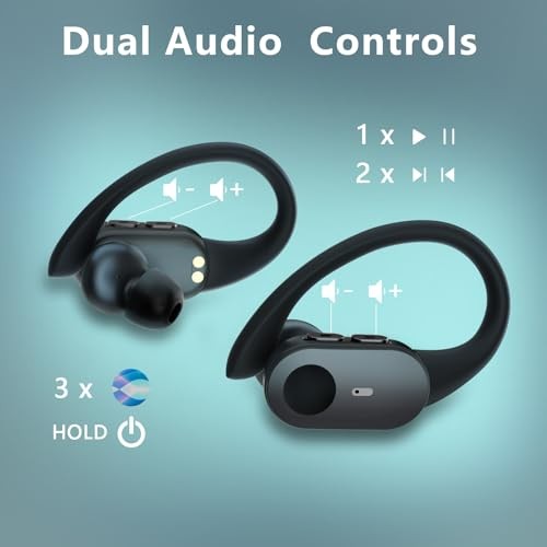 Wireless Earbuds Bluetooth Headphones, 80H Battery with Charging Case ...