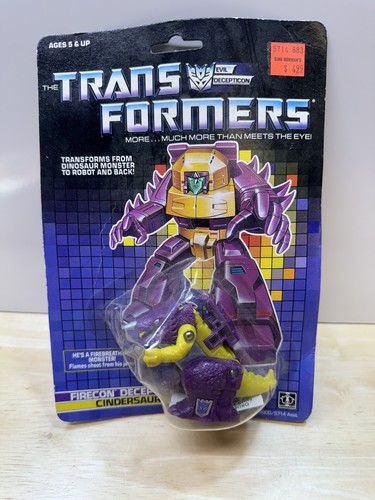 Sealed Firecon Decepticon CINDERSAUR 1987 Vintage G1 Transformers Figure Purple | eBay