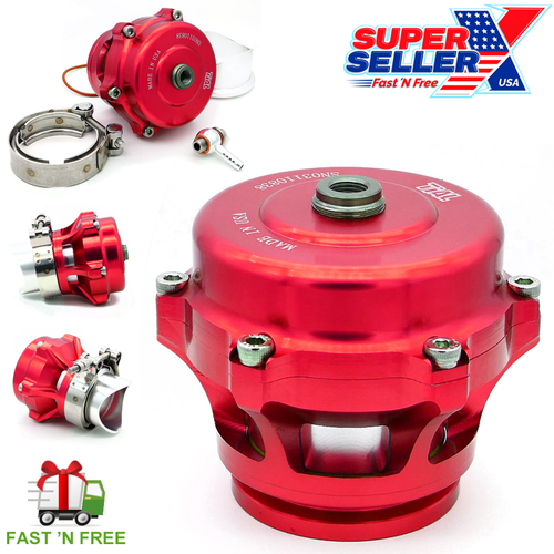 Q Series 50mm Blow Off Valve BOV fits TIAL Flange & Springs RED VERSION ...