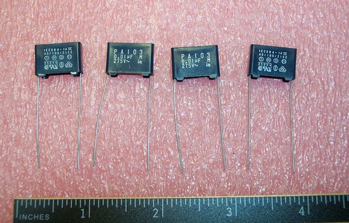QTY(20) .01uf 275Vac X2 METALLIZED FILM NOISE SUPPRESSION CAPACITORS ...