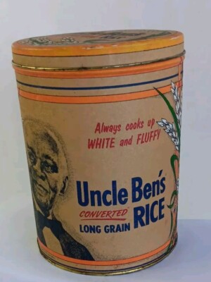 Vintage 1985 Uncle Ben's Converted Rice 64 Oz Advertising Tin 1947 ...