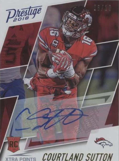 2018 Panini Prestige - Rookie Courtland Sutton #206 Xtra Points Gold ...