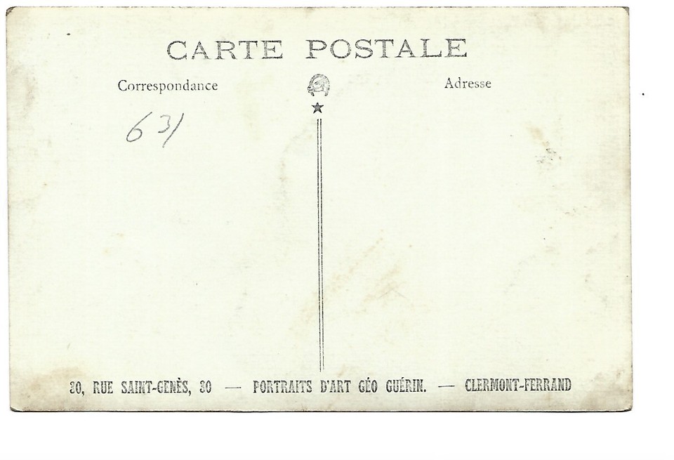 63 CARTE PHOTO CLERMONT AULNAT PHOTO GEO GUERIN | eBay
