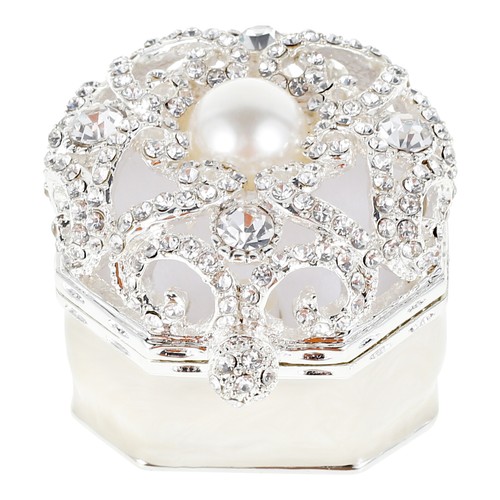 Crystal Jewelry Box Vintage Rings Keepsake Box Exquisite Ring Holder ...