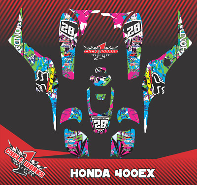 TRX 400ex graphics 99-07 Honda 450 ATV sticker kit Semi Custom Service ...