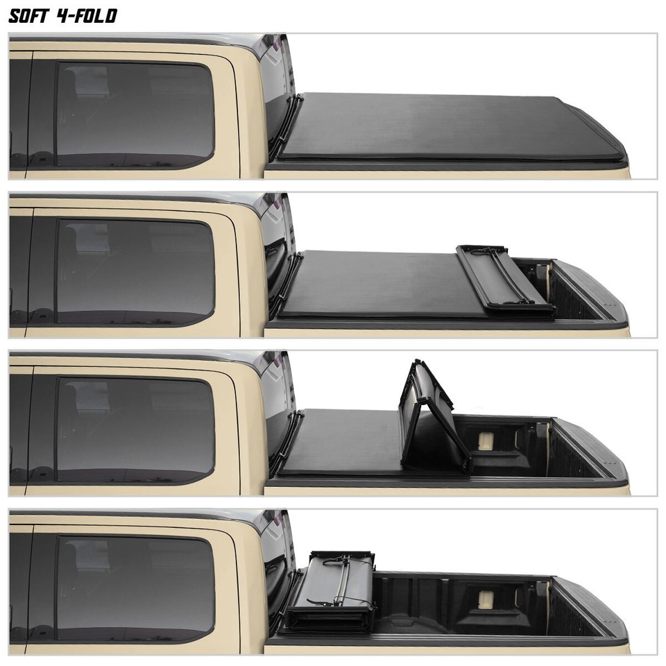 Fit 1993-2011 Ford Ranger Flareside 6FT Truck Bed Quad 4 Fold Soft ...