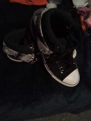 Converse Chuck Taylors High Tops W/Fold Down Label Flap | eBay