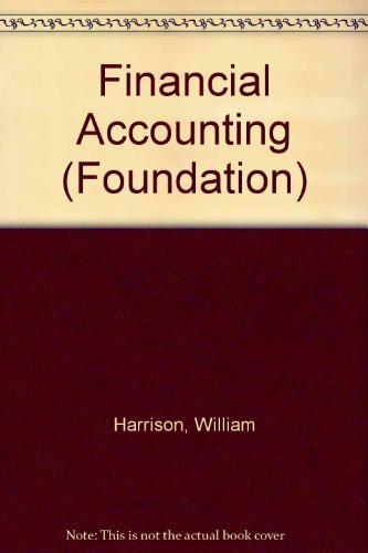 Financial Accounting: Stage 1 (Foundation Series) By W. Harrison | eBay