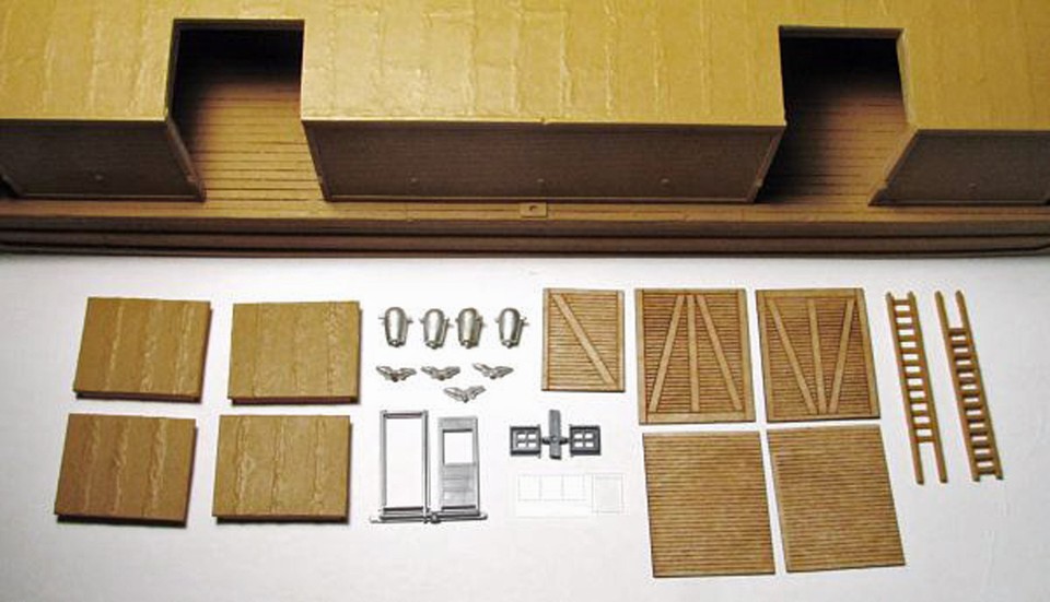 COVERED WOODEN BARGE HO Model Railroad Waterline Boat Unpainted Resin ...