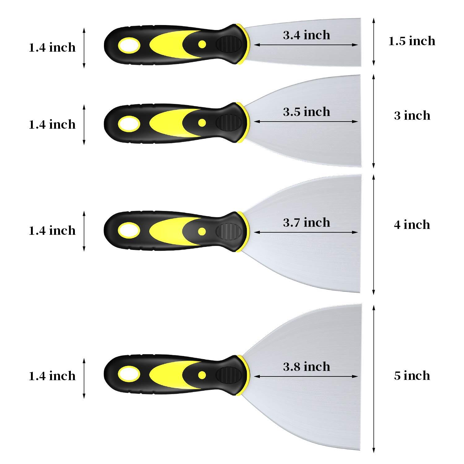 Putty Knife Scrapers Spackle Knife Metal Scraper Tool for Drywall ...