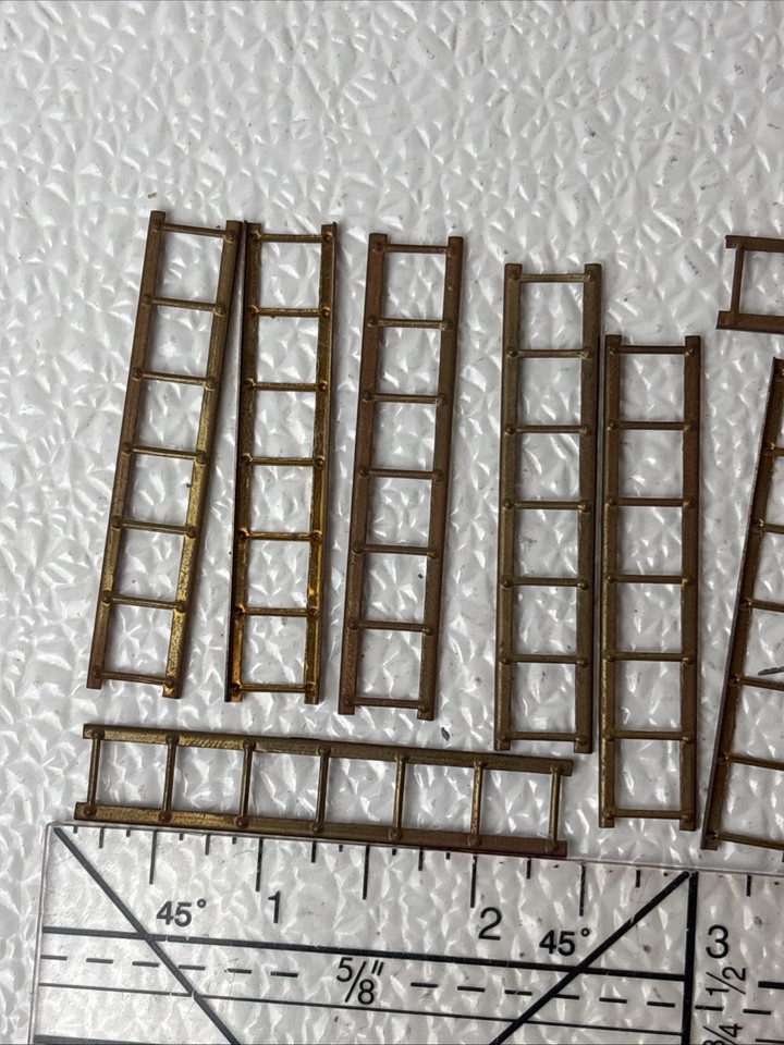 Max Gray Brass 7-Rung Ladder O Scale Model Railroad 13Pk | eBay