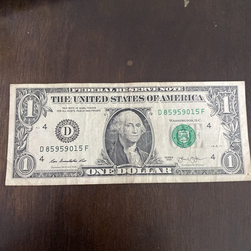 $1 ONE DOLLAR BILL : Ink Well Contamination Error / Mismatch Serial ...