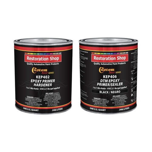 Custom Shop - Black Epoxy Primer/Sealer 2.1 VOC 1/2 Gallon Kit Anti ...