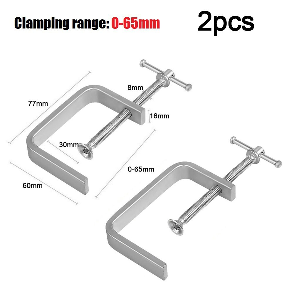 2pcs Clamps Alloy Steel Woodworking Attachments C-Clamp Clamping ...