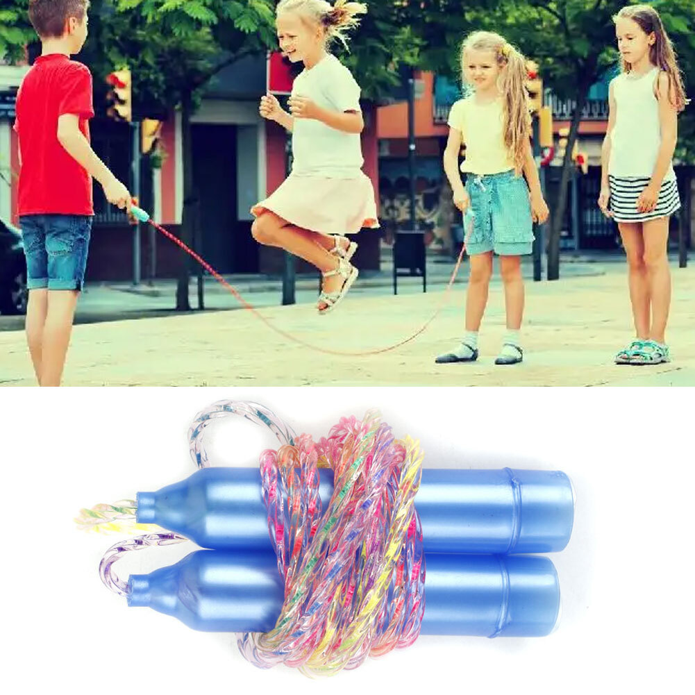 Girl Boy Jump Rope Training Home School Indoor Outdoor For Kids Rainbow ...