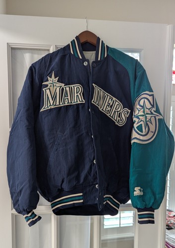 Seattle Mariners Jacket Starter Coat Baseball MLB Bomber Vintage 90s ...