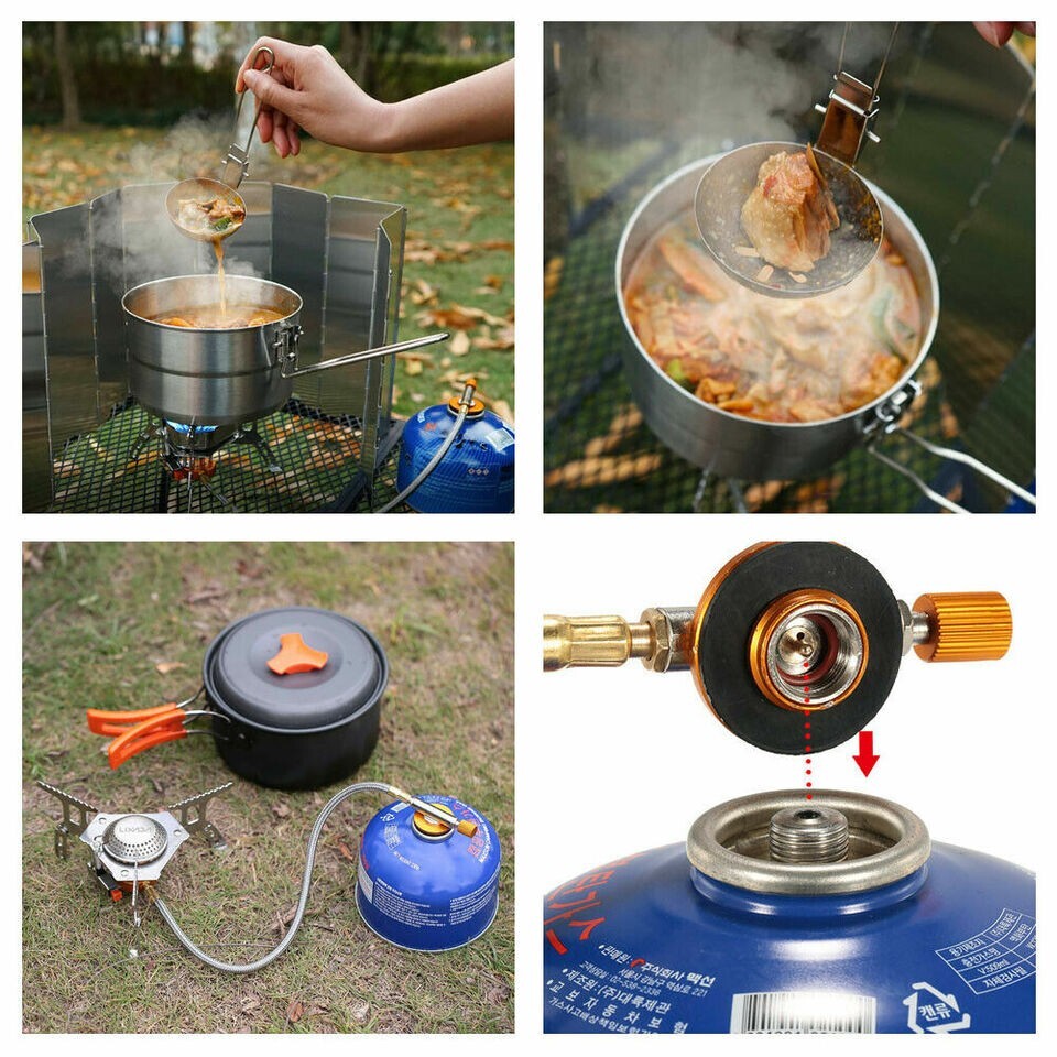 Portable Compact Gas-Burner Fishing Outdoor Cooking Camping Picnic Cook ...