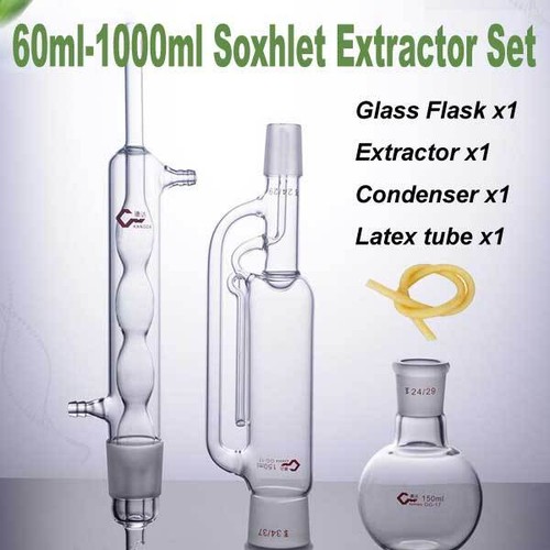 Laboratory 60ml-1000ml Soxhlet Extractor Kit Glassware Condenser ...