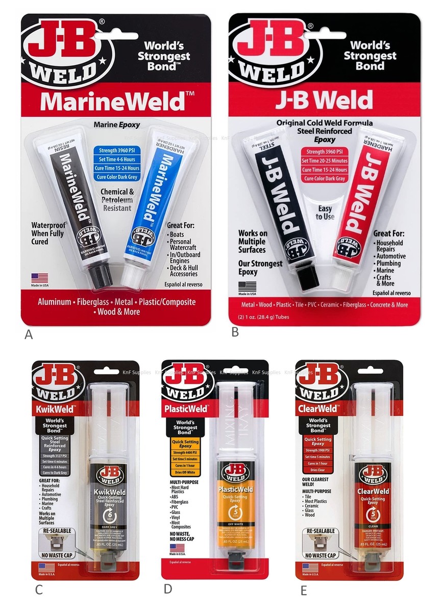 Jb Weld Epoxy Glue Steel Reinforced J B Weld 8276 KwikWeld Quick