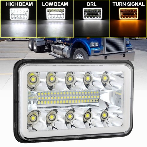 4x6" For Kenworth Peterbilt 357 379 378 LED Headlights Hi/Lo Seal Beam ...