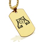 Stainless Steel Four Elements Alchemy Avatar Symbol Dog Tag Pendant ...