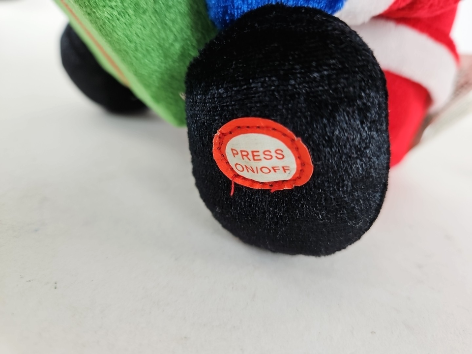 5742 Animated Santa Claus With Present Plush 9" Wal-Mart Press Foot On ...