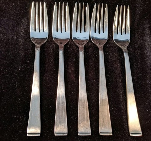 5 World Tableware 243 Forks Vintage Mid Century Stainless Flatware 7 ...