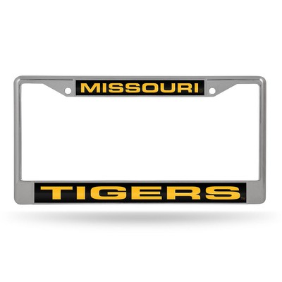 Missouri Tigers License Plate Frame Laser Cut Chrome Alternate Design ...
