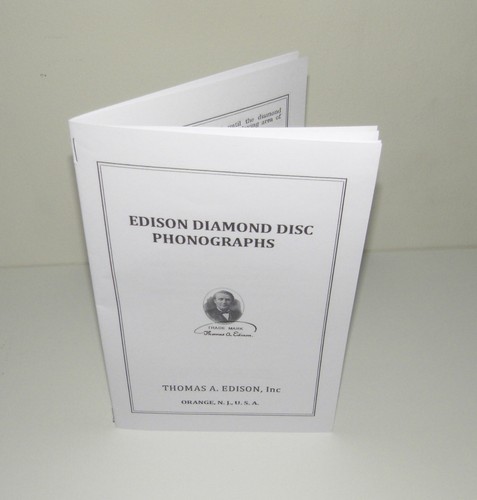 Edison Diamond Disc Phonograph Instruction Manual Reproduction | eBay