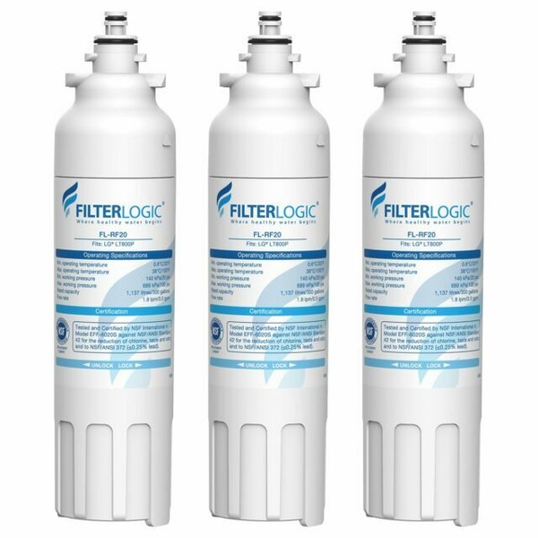 FilterLogic NSF 53&42 Certified Refrigerator Water Filter - FL-RF20-S ...