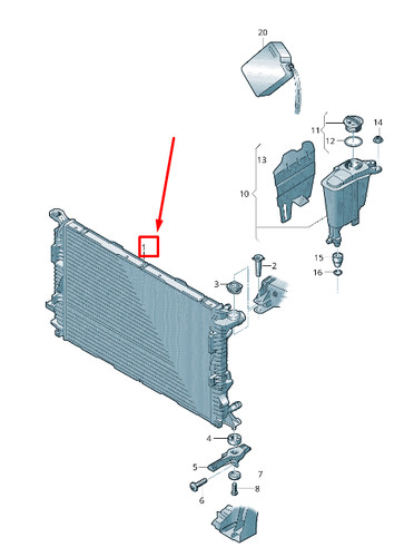 NEW AUDI A4 AVANT B8 ENGINE COOLANT RADIATOR 8K0121251AG NE ORIGINAL | eBay